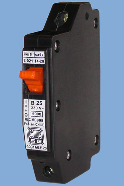 INTERRUPTOR AUTOMATICO TERMOMAGNETICO AMERICANO 1x25A CURVA B NEGRO ART ...
