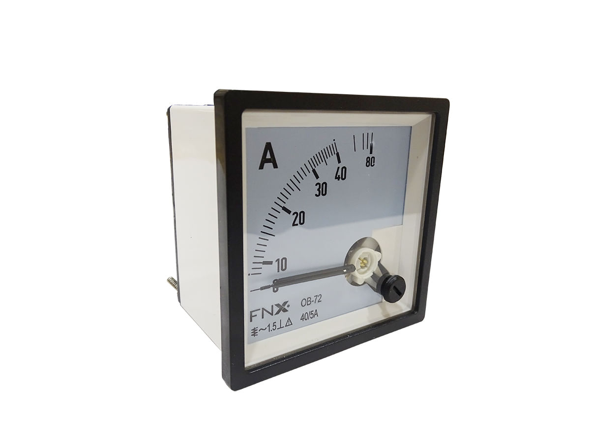 AMPERIMETRO PANEL ANALOGO 72x72 0-40 USO CON TRANSFORMADOR